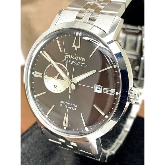 Bulova | Accessories | Bulova Mens Watch 96b375 Aerojet Automatic Brown ...